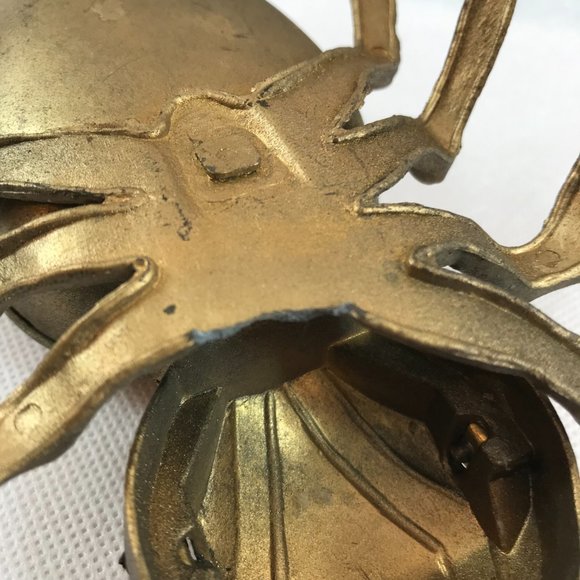 Accents | Vintage Unique Brass Beetle Scarab Ashtray With Lid | Poshmark
